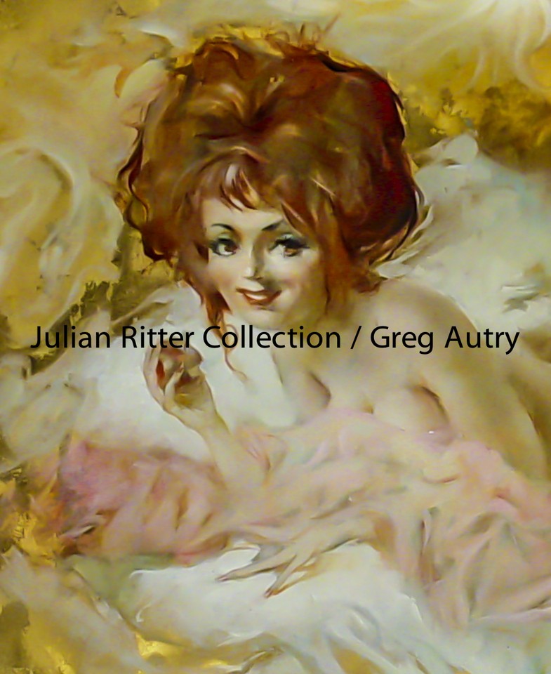 Julian Ritter, BLAME IT ON THE APPLE, Original Oil, 21 X 32 Gold Leaf ...