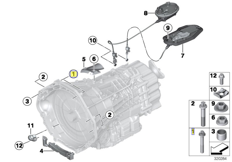 BMW E10 Torx-Head Bolt/Screw M8x1.25x50mm Grade 8.8 23001222887 New ...