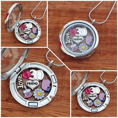 Personalised BIRTHDAY Gifts Floating Memory Locket Necklace 15th 16th ...