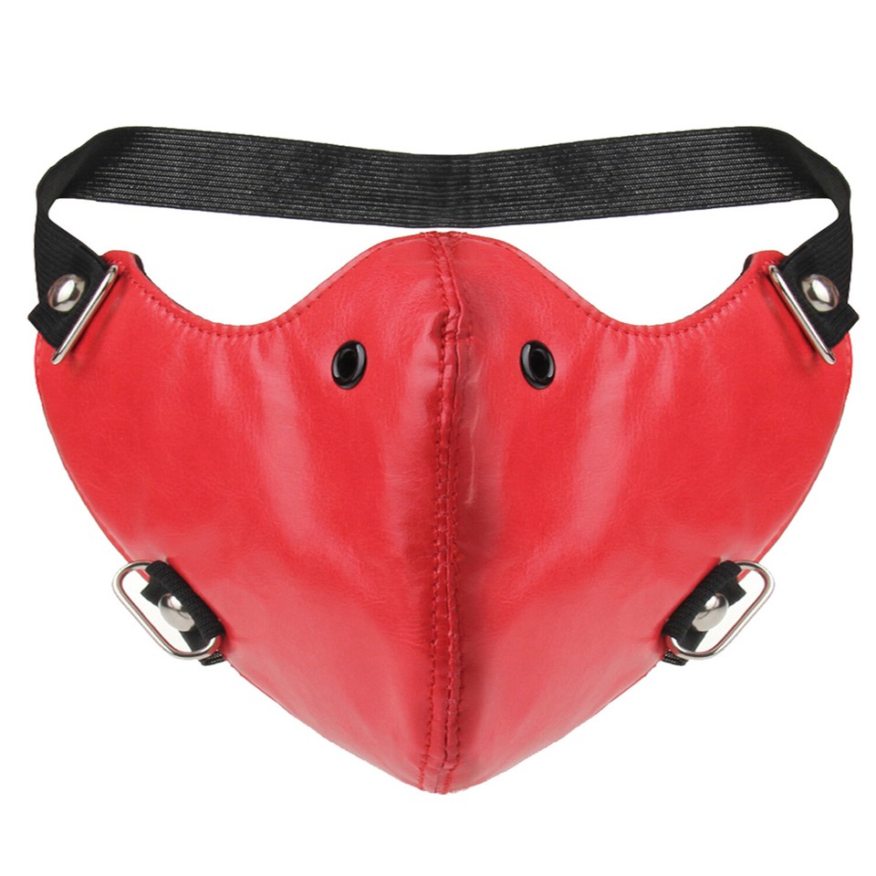 Outdoor Sports Biker Motorcycle Leather Anti-Dust Half Face Mouth ...