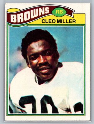 1977 Topps Vintage NFL #92 Cleo Miller Cleveland Browns Football Card ...