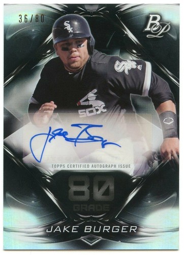 2018 Bowman Platinum - 80-Grade Prospect Autographs Jake Burger #80GA ...