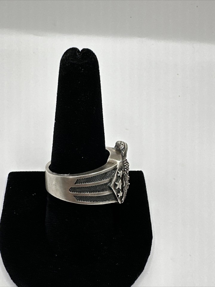 BGE Ride Hard Live Free Motorcycle Biker Ring Size 10 | eBay