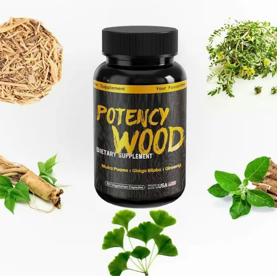 Potency Wood Ginseng Ashwagandha Gingko Tribulus, Herbal Supplements 60 ...