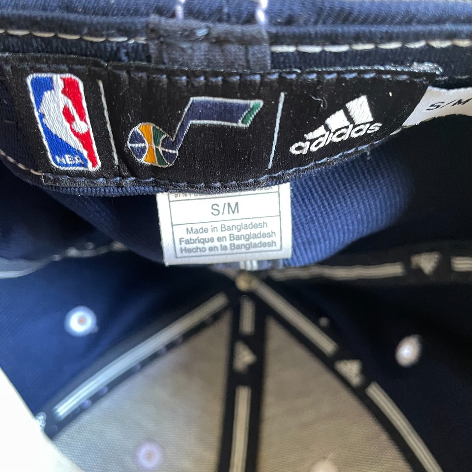 Men's Utah Jazz Basketball Blue Fitted Small/Medium Baseball Hat Cap ...