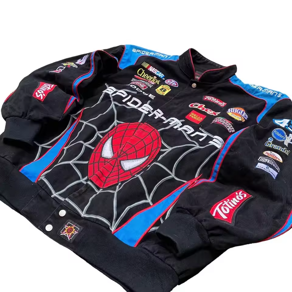 Vintage JH Designs Spider-Man 3 Bobby Lobonte Nascar Jacket w/ Printed ...