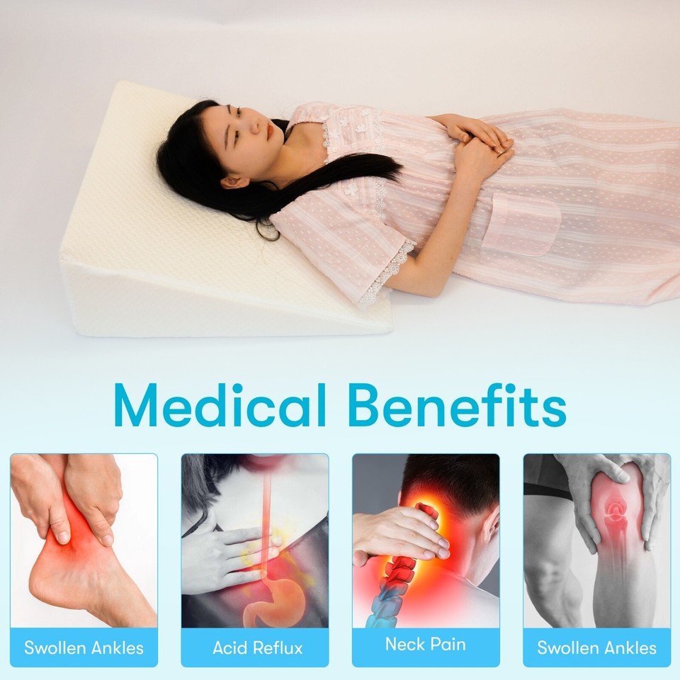 LARGE Acid Reflux WEDGE Pillow for Relief & Reading Support - Reflux ...