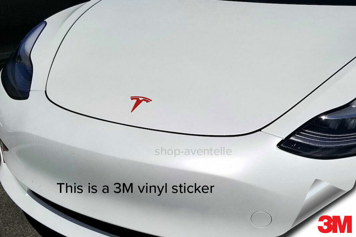 Tesla Model 3 Front Emblem "T" Decal Sticker - Genuine 3M Decal Vinyl ...
