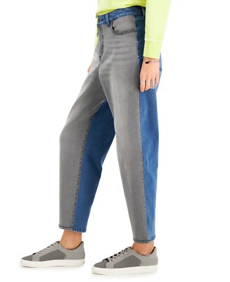 $54 Style & Co Colorblocked High-Rise Vintage-Classic Curve-Leg Jeans ...