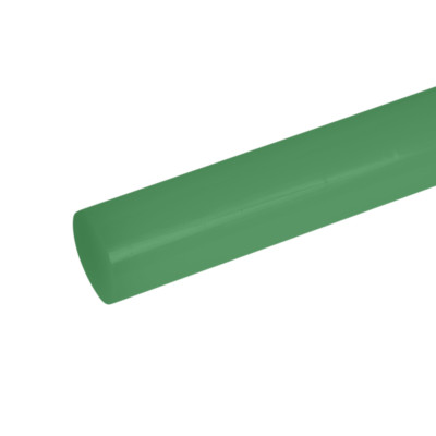 HDPE (High Density Polyethylene) Green Plastic Rod 1" Dia x 24” Length ...
