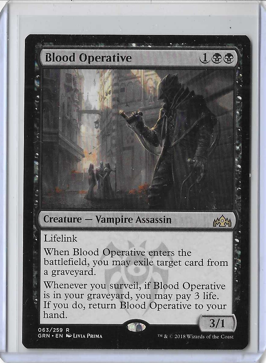MTG Blood Operative Guilds of Ravnica (GRN) Rare Magic Card #063/259 ...