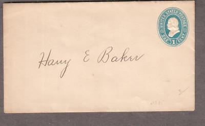 late 1800's 1 cent Benjamin Franklin stamped envelope cover to Harry E ...