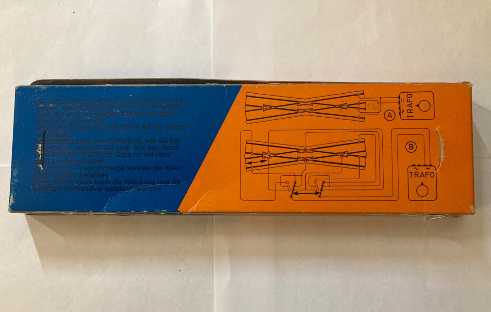 Vintage ROCO Model Train HO Gauge NS 4550 Kreuzung (Crossing) Track ...