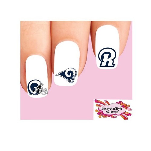 Waterslide Nail Decals Set of 20 - Los Angeles Rams Football Assorted ...