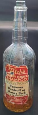 Antique Fitch's Dandruff Remover Shampoo - GREAT ANTIQUE BOTTLE ...