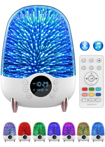 Bluetooth Night Light Speaker 3D Galaxy Table Lamp RGB Colourful Kids ...