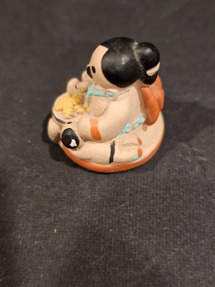 Vintage Cleo Teissedre? Native American Storyteller Miniature Clay ...