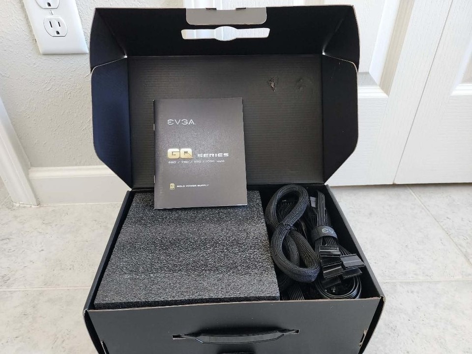 EVGA 850 CQ 80+Gold 850W semi modular power supply with original box | eBay