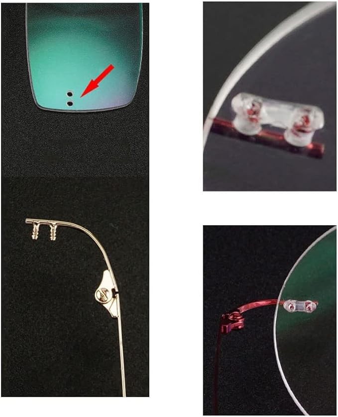 1 Pair Metal Frame Arms Rimless Glasses Legs Eyeglass Eyewear ...