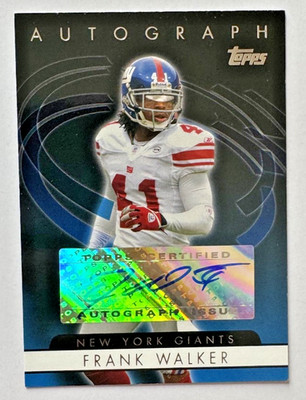 Frank Walker 2006 Topps Autographs AUTO #T-FW New York Giants | eBay