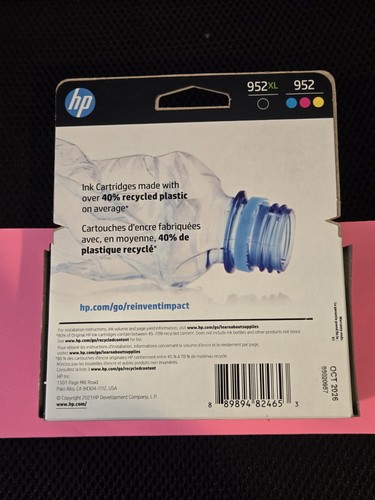NEW Genuine HP 952XL Black/952 Color Ink Combo 4-Pack Sealed Exp 2026 ...