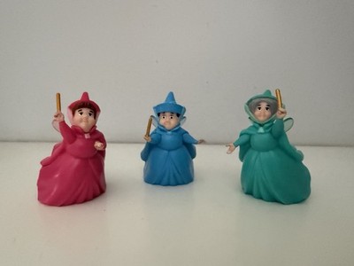 Sleeping Beauty Fairies Flora Fauna Merryweather Figures Cake Toppers ...