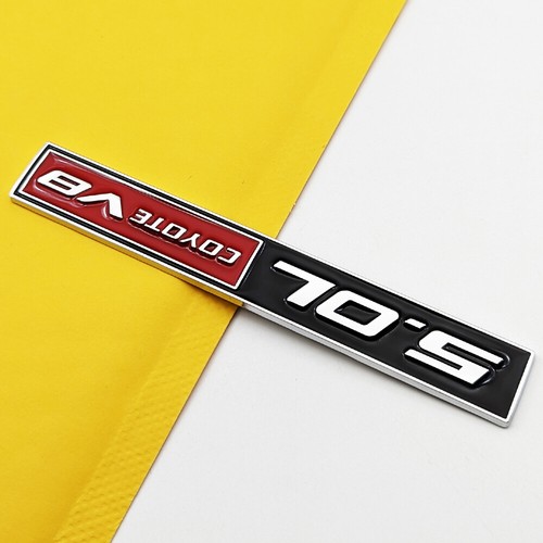 3D Chrome Black & Red 5.0L Coyote V8 Emblem Engine Logo Racing SUV ...