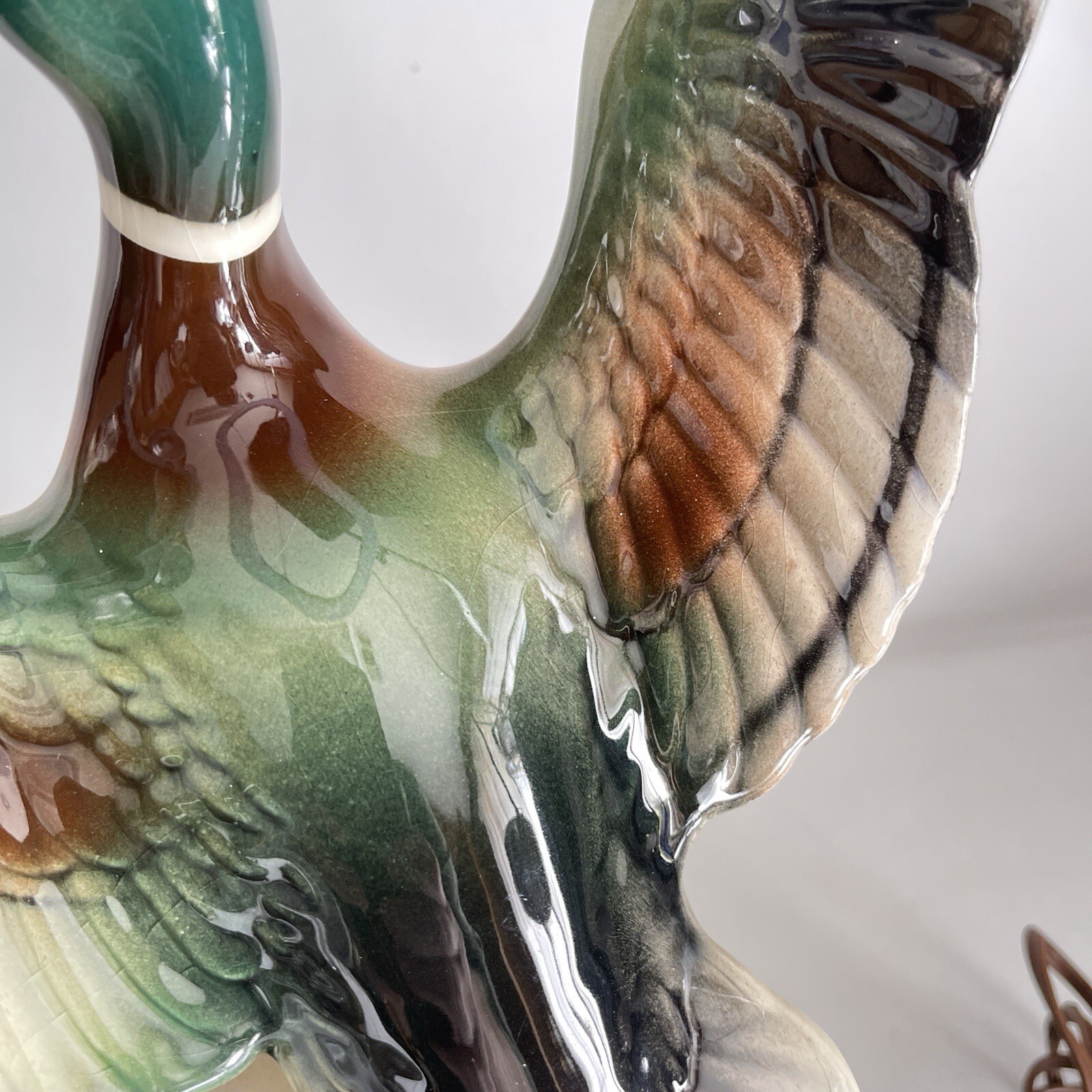 Lane & Co Van Nuys Mallard Duck Planter TV Light 341 Works Beautiful ...