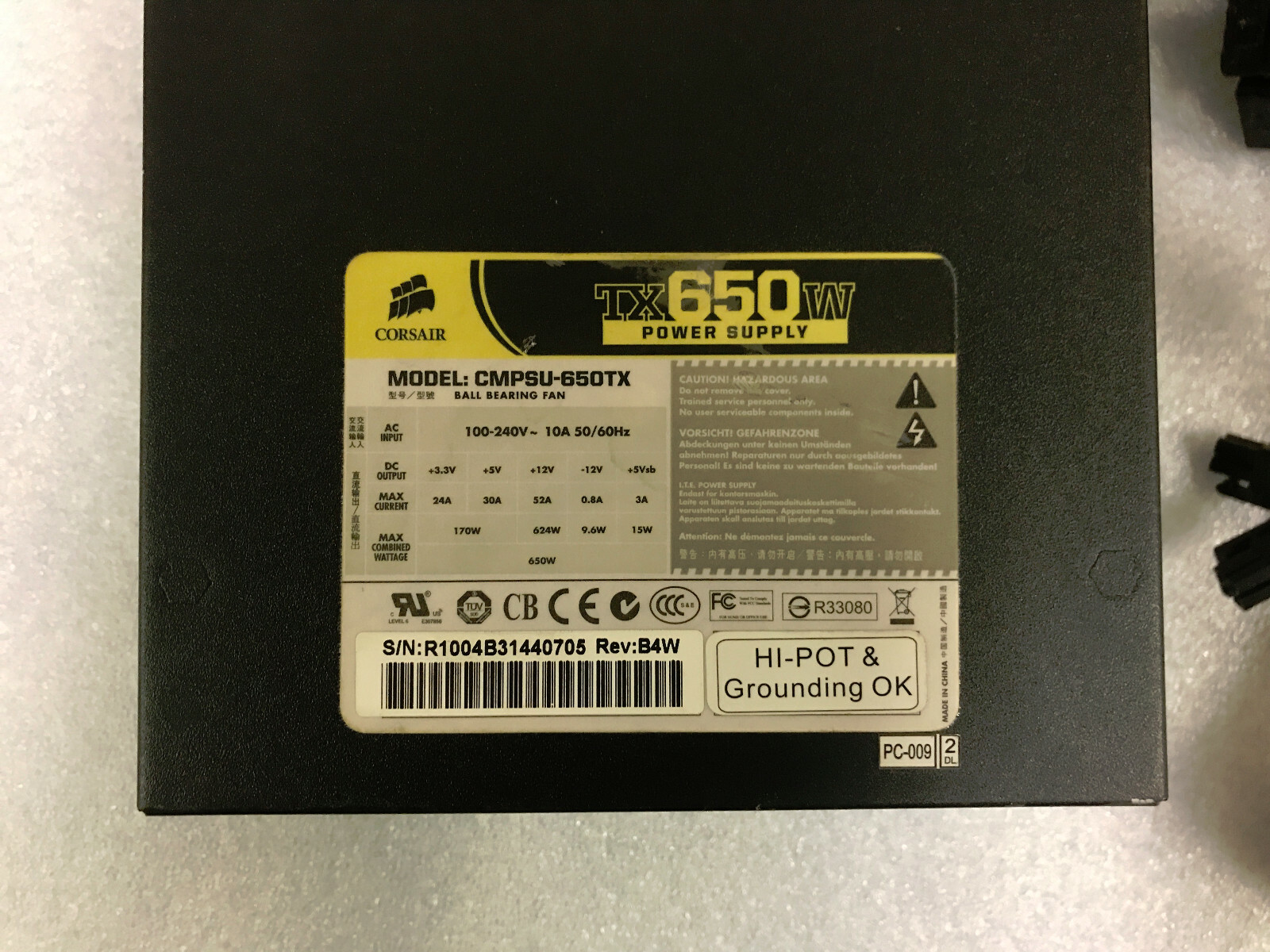 Corsair TX650W Power Supply CMPSU-650TX | eBay