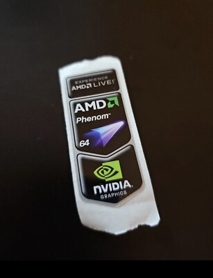 AMD 64 Phenom NVIDIA Sticker Badge Emblem | eBay