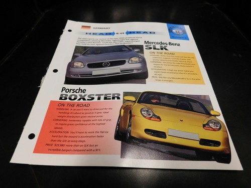 Mercedes-Benz SLK VS Porsche Boxster Comparison Literature Brochure ...