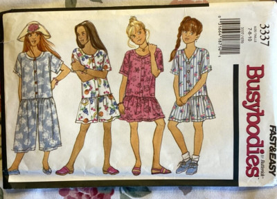 VTG Butterick Busy Bodies dress & jumpsuit pattern UNCUT size 7/8/10 | eBay