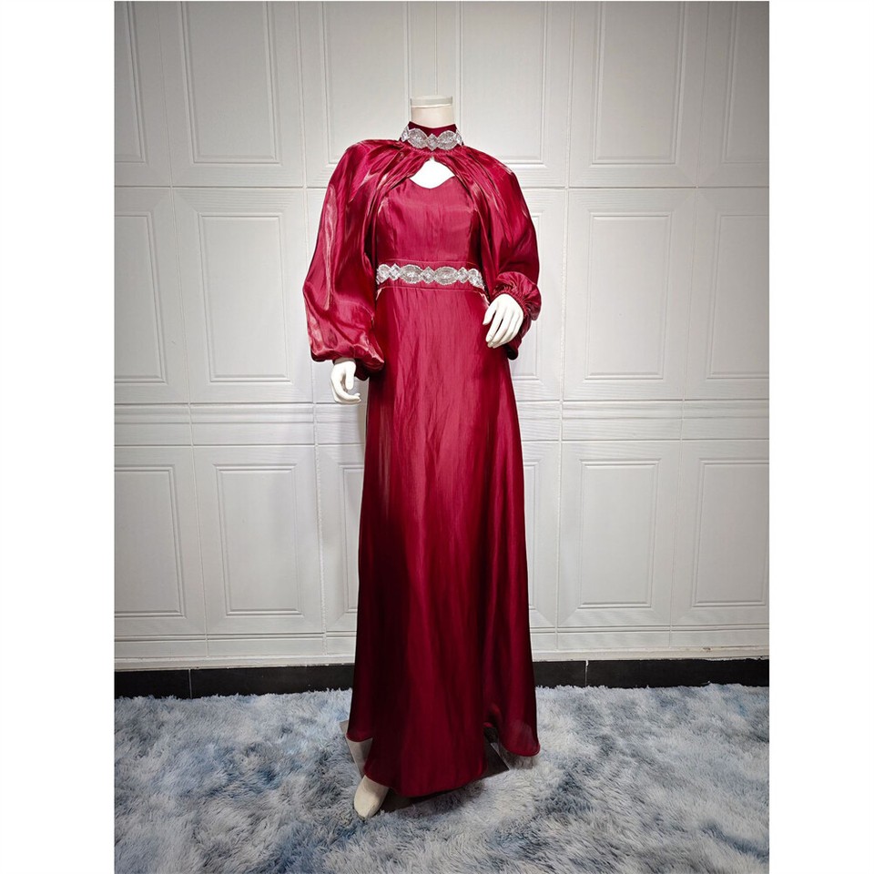 Women Muslim Cape Long Maxi Dress Kaftan Turkey Kaftan Moroccan Abaya ...