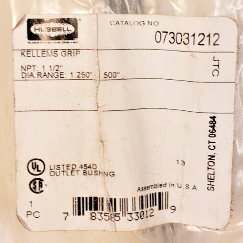 Hubbell Kellems 073031212 Strain Relief Cord Grip | eBay