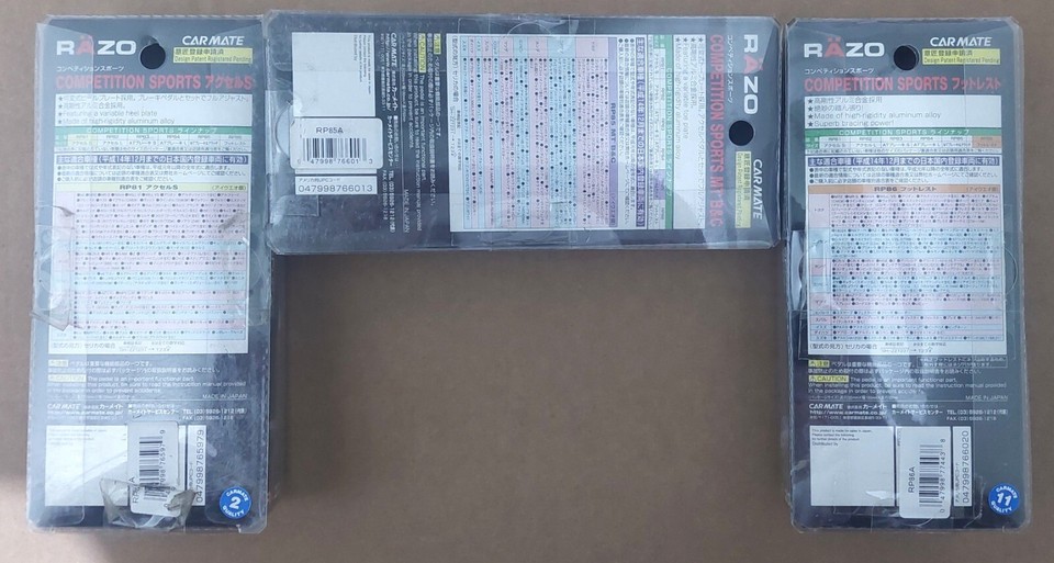 Carmate RAZO Pedal Cover Set | Silver | Aftermarket Branded | Clip-On ...