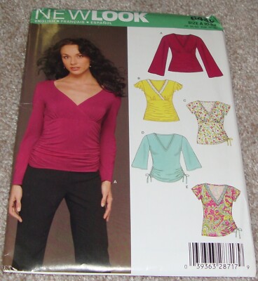 New Look Pattern 6430 Women's Blouses Size 10-22 | eBay