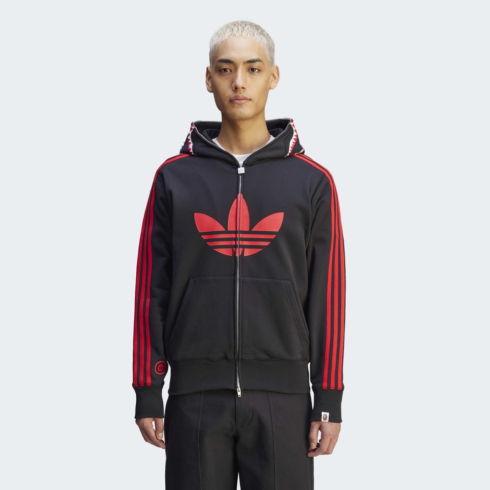 [JN7119] Adidas Bape Shark Full Zip Hoody Black *NEW* | eBay