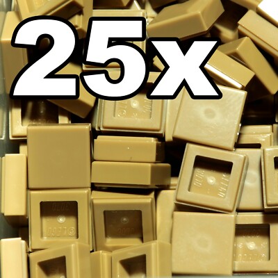 NEW LEGO - TILES - 1 x 1 - Tan Dark tile x 25 - smooth flat tile 1x1 | eBay