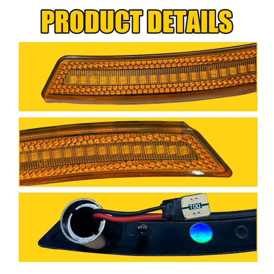 Fit Mini Cooper R56 R55 R58 R57 R59 R60 Front R61 LED Side Marker ...