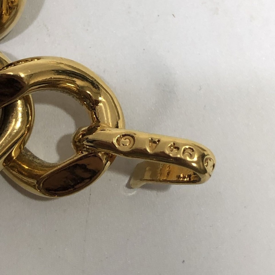 CHANEL BELT AUTH Gold Medal kenkenjp Coin COCO CC Vintage 98cm Chain ...