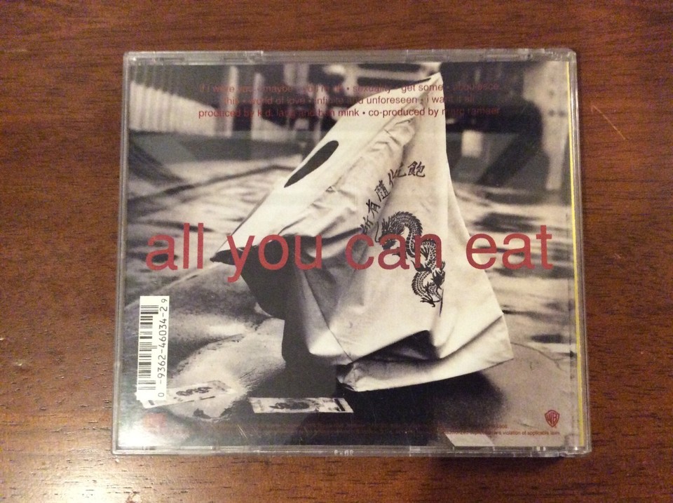 K.D. LANG - ALL YOU CAN EAT - CD - LIKE NEW | eBay