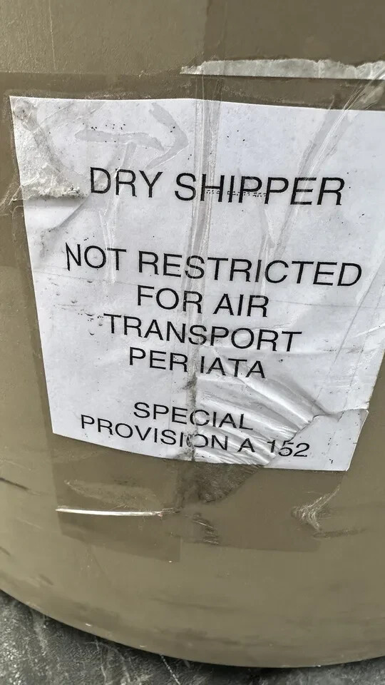 MVE cryoshipper LIQUID NITROGEN DEWAR CRYOGENICS 1H2/ class 6.2/12 ...