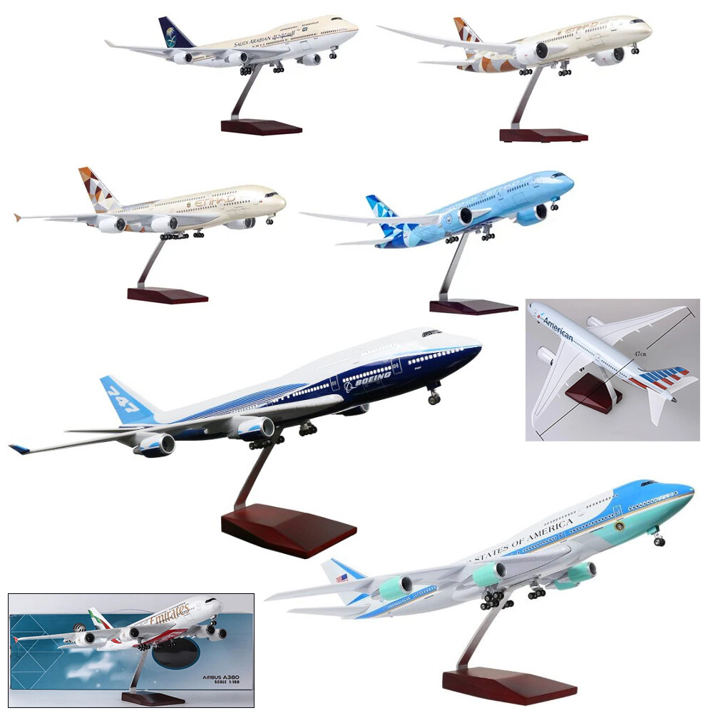 Diecast Collection Airplane Model American Airlines B747 United Air ...