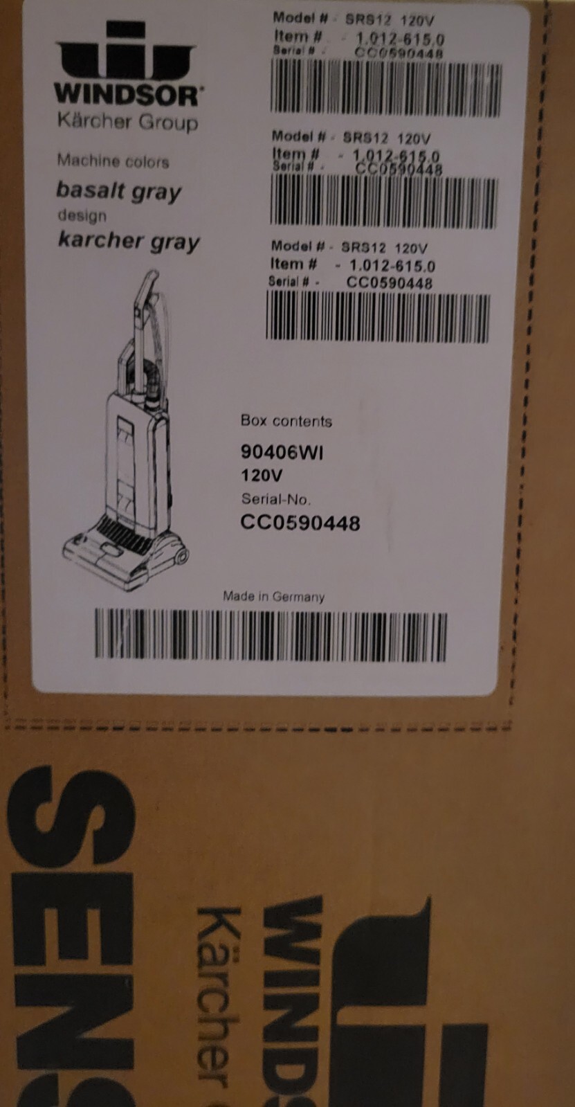 Karcher Windsor Sensor SRS12 Upright Commercial Vacuum Cleaner | eBay