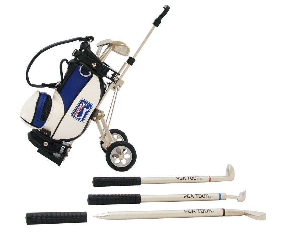 PGA TOUR Desktop Golf Bag Holder Pen Novelty Gift Set Christmas ...