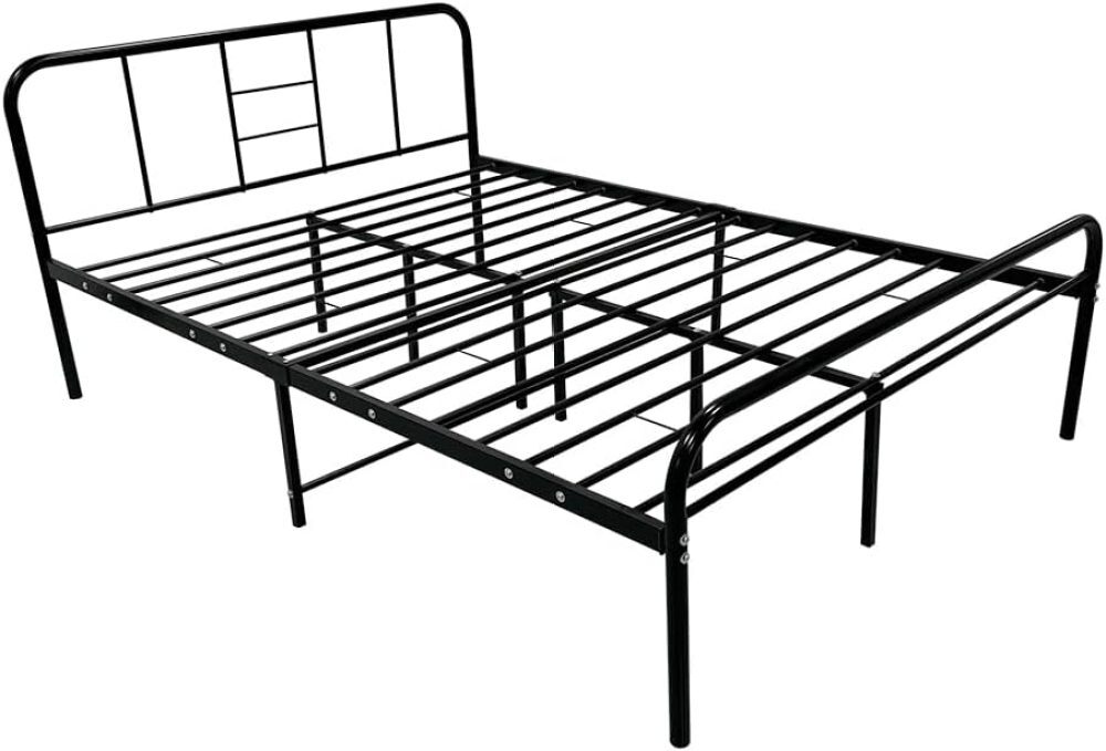 Simple Metal Bed Frame 4ft6 Double Bed Frame Platform Bedroom Furniture ...