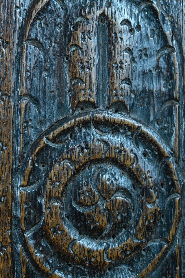 Antique Gothic Carved Wood Panels High Era Medieval Oak | eBay