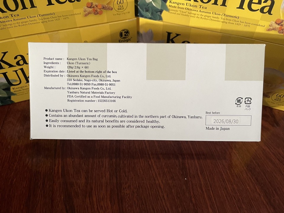 Kangen Ukon (Turmeric) Tea 60 Bags 100% Organic by Enagic Sealed New | eBay