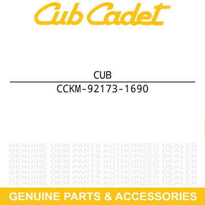 CUB CADET KM-92173-1690 Injector Clamp | eBay