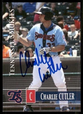 2014 Tennessee Smokies CHARLIE CUTLER Signed Card autograph auto CUBS ...